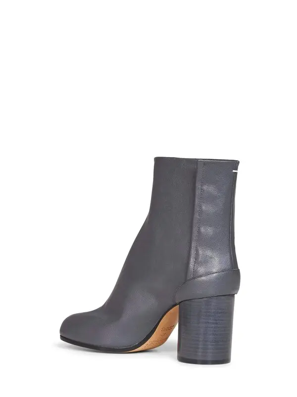 MAISON MARGIELA Grey Nappa Leather Tabi Ankle Boots