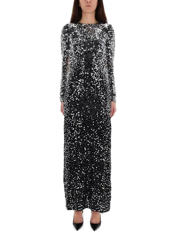 Rabanne Long Dress With Sequins