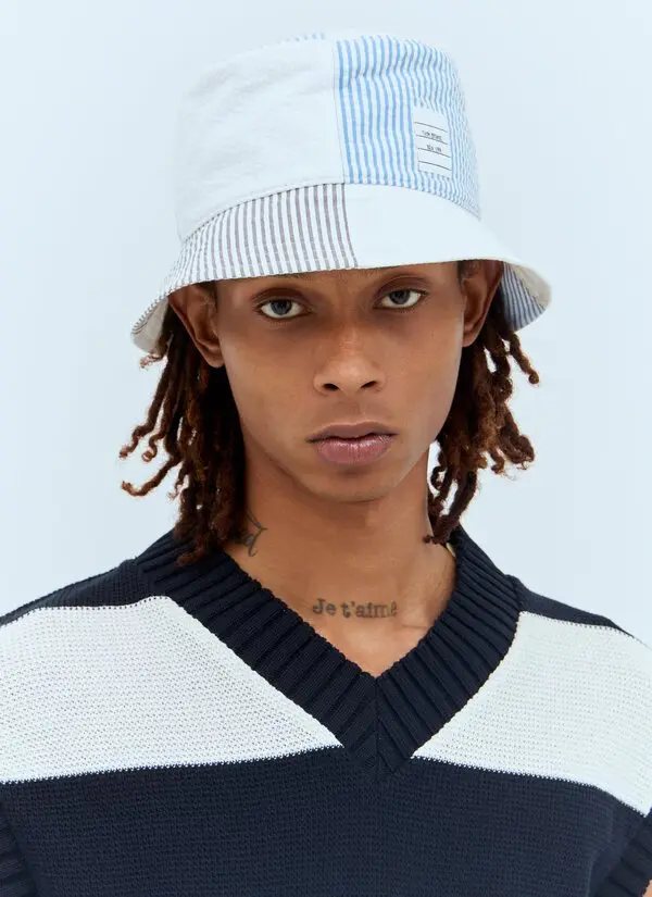 Thom Browne Quarter Bucket Hat - Blue