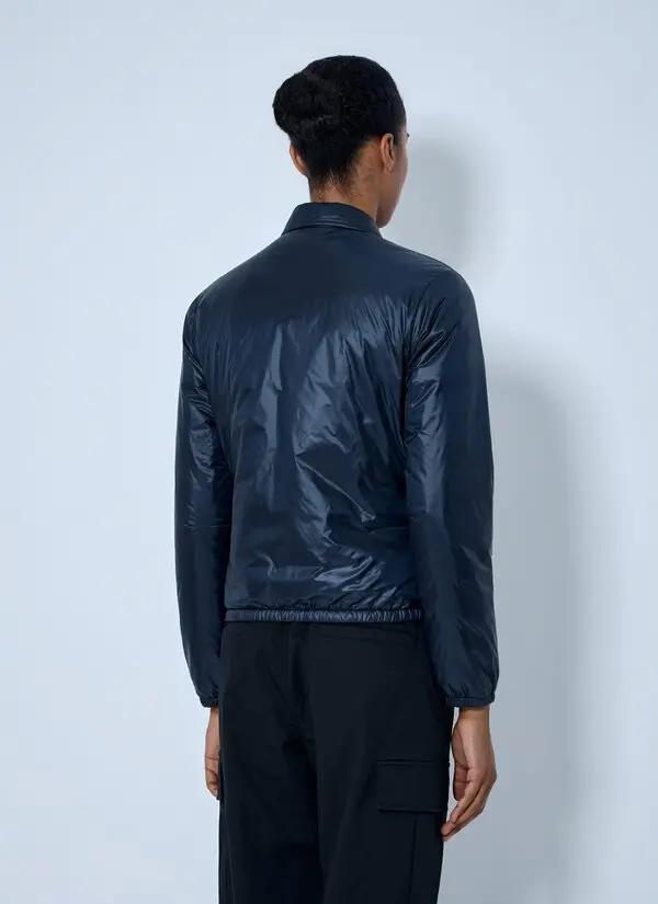 Moncler Lanset Packable Short Down Shirt Jacket - Blue