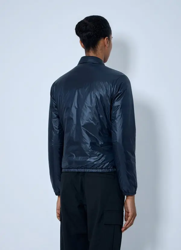 Moncler Lanset Packable Short Down Shirt Jacket - Blue