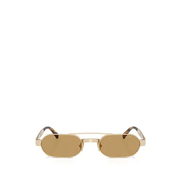 Miu Miu Metal Sunglasses - Gold