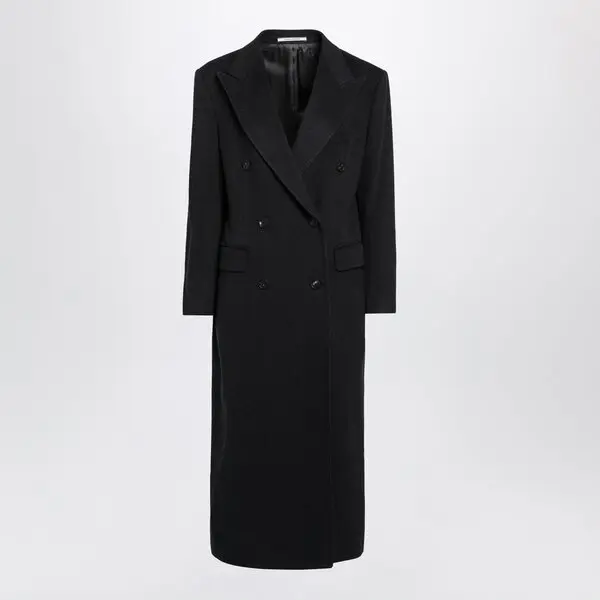Tagliatore Double-breasted Anthracite Grey Wool Coat