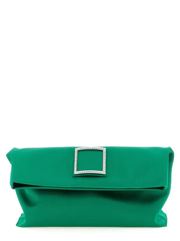 ROGER VIVIER Trompette' Clutch - Green