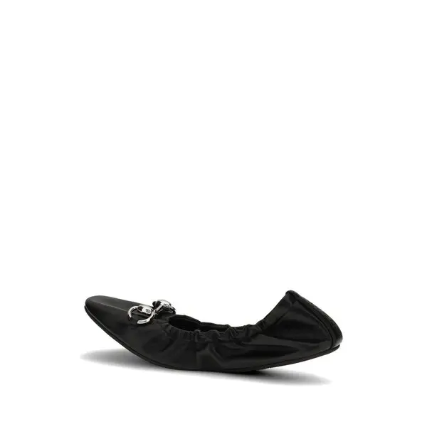 Gucci Leather Ballet Flats - Black