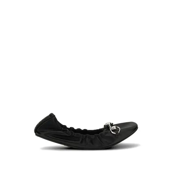Gucci Leather Ballet Flats - Black