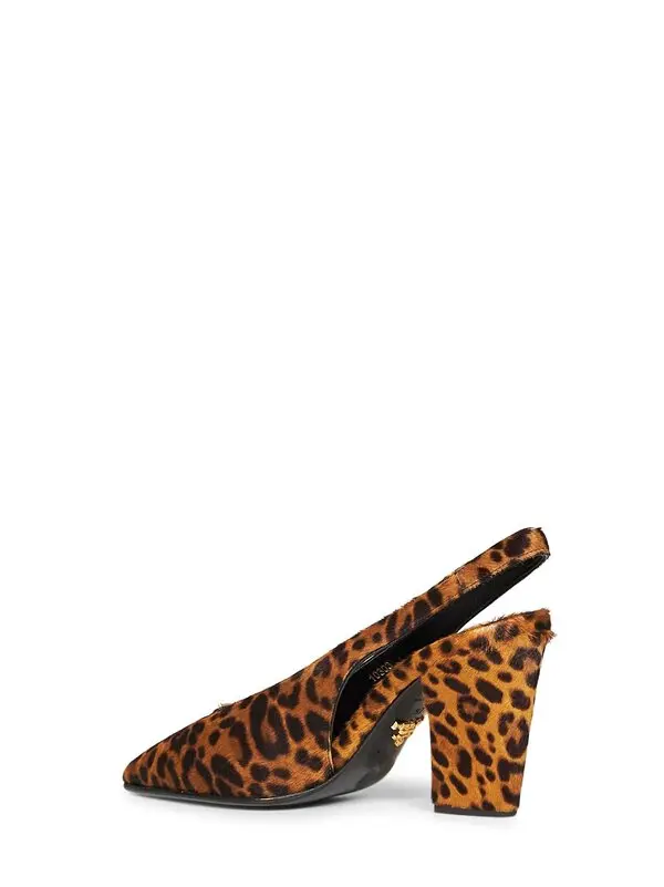 Prada Calzature Honey Leopard-print Calf Hair Slingback Pumps - Multicolor