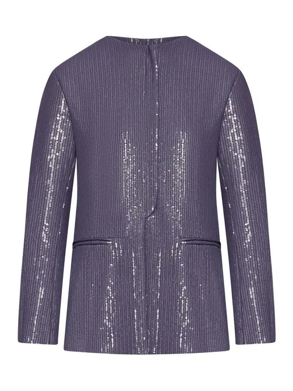 Giorgio Armani Sequined Fabric Degraded Effect Blazer - Multicolor