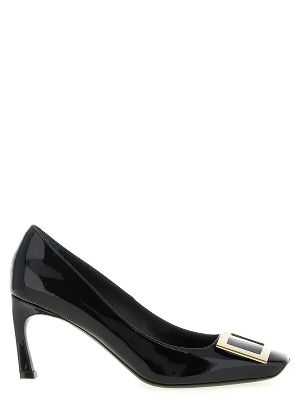 ROGER VIVIER Trompette Patent Leather Pumps - Black
