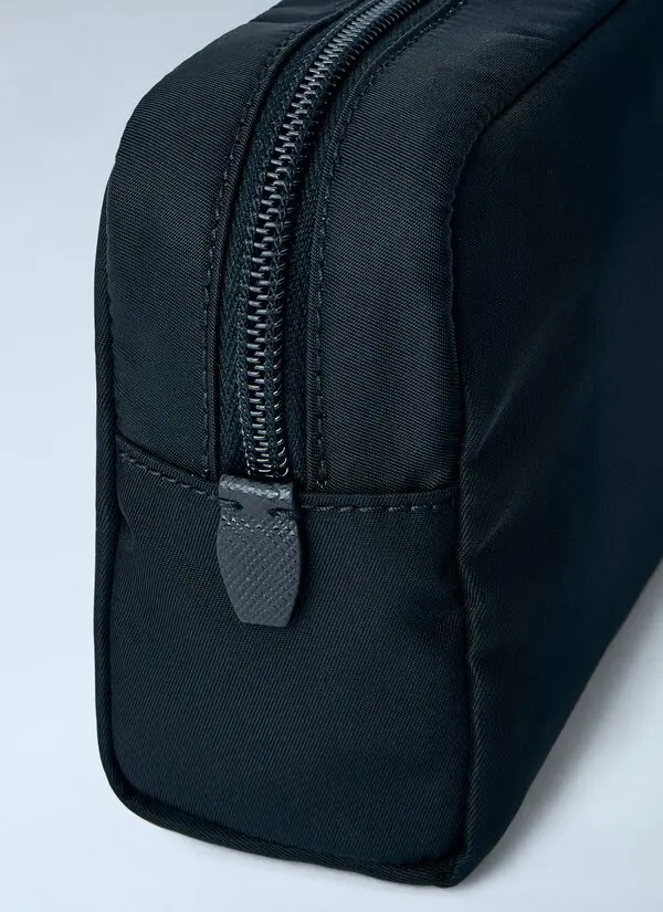 Prada Compact Nylon Pouch With Logo Detail