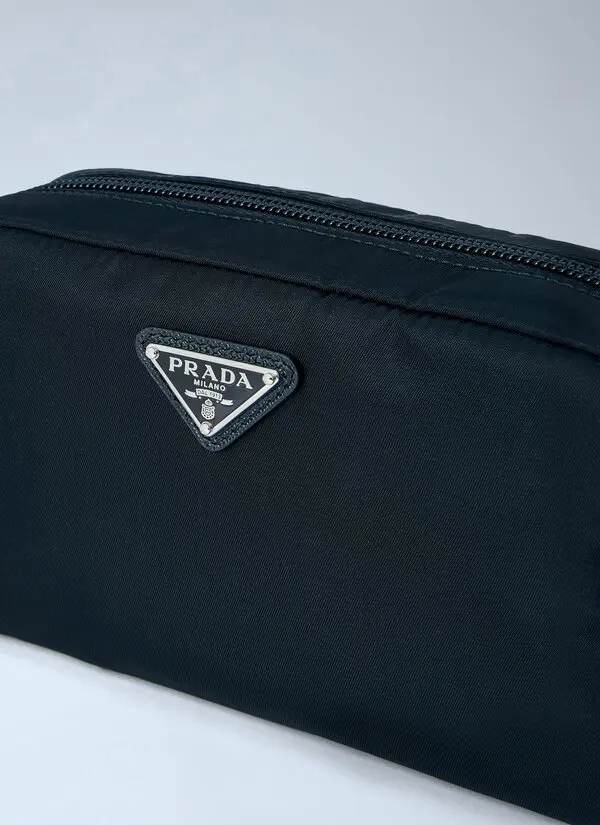 Prada Compact Nylon Pouch - Black