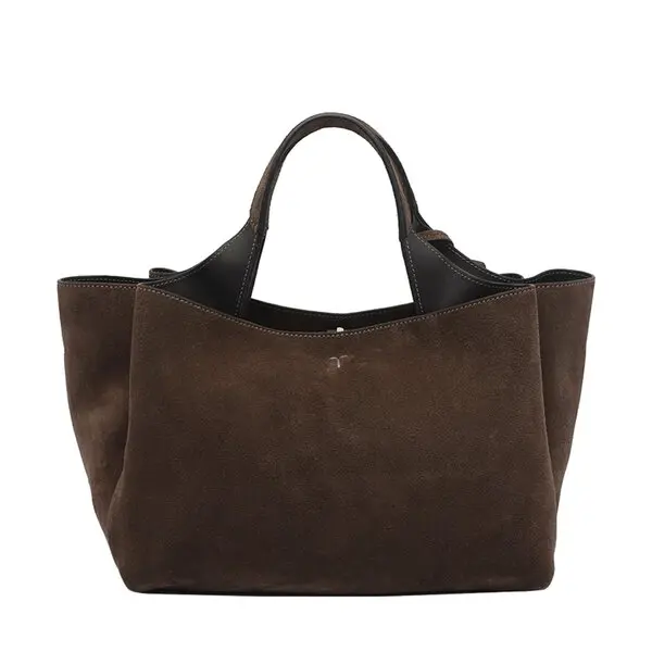 TOD'S Mini Suede Handbag - Brown