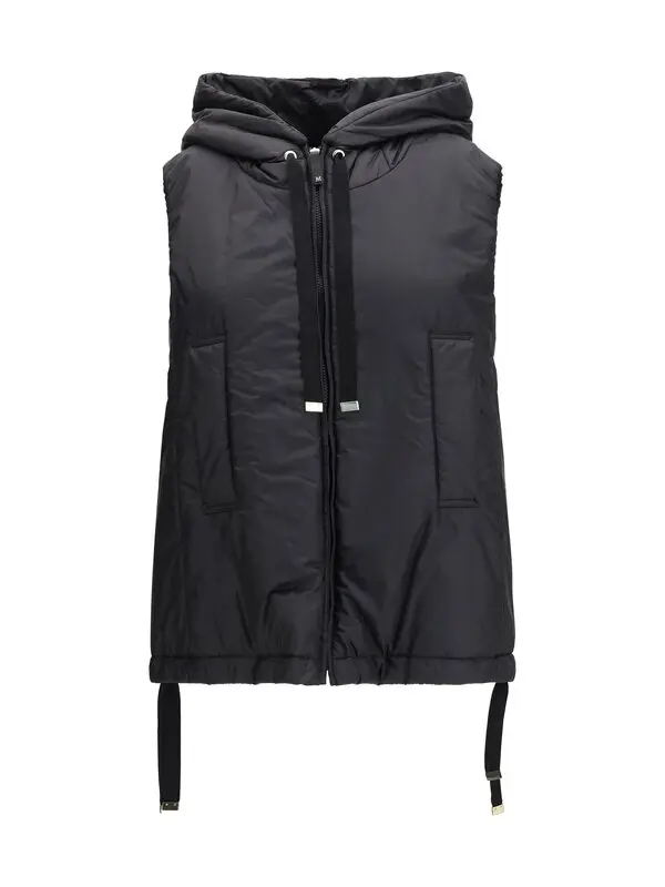 Max Mara Hooded Padded Vest - Black