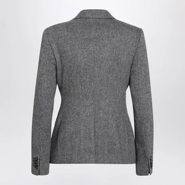 Tagliatore Double-breasted Herringbone Wool And Cashmere Jacket