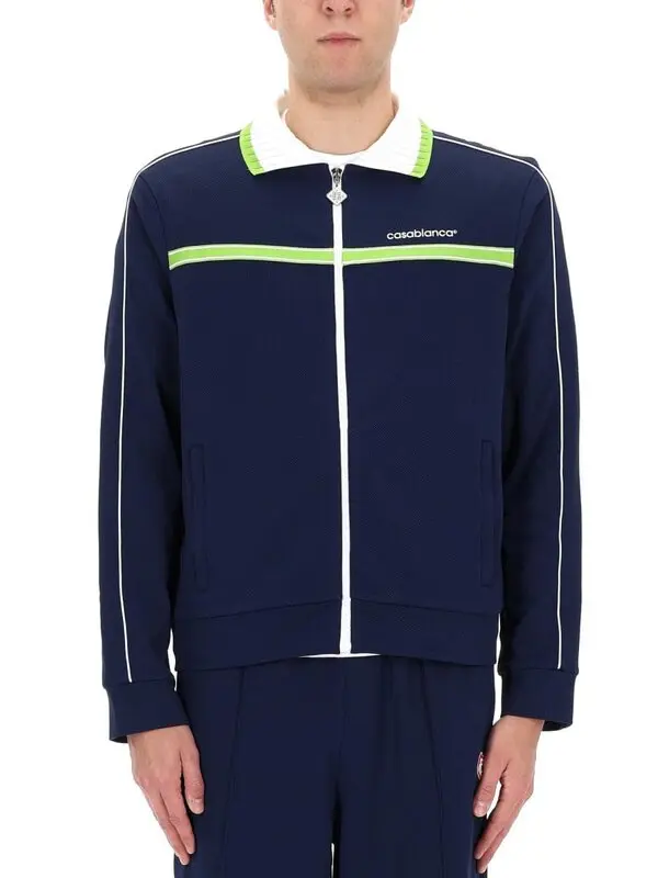 Casablanca Zip Sweatshirt - Blue