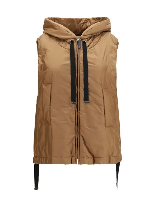 Max Mara Hooded Padded Vest - Brown