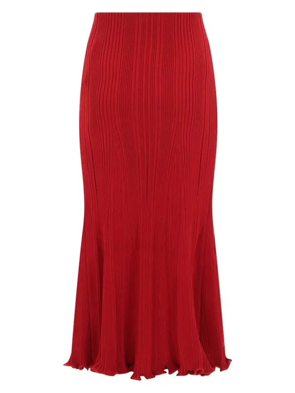 SELF-PORTRAIT Viscose Midi Skirt