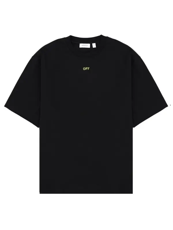 Off-White T-shirt With Logo - Black
