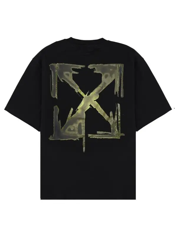 Off-White T-shirt With Logo - Black