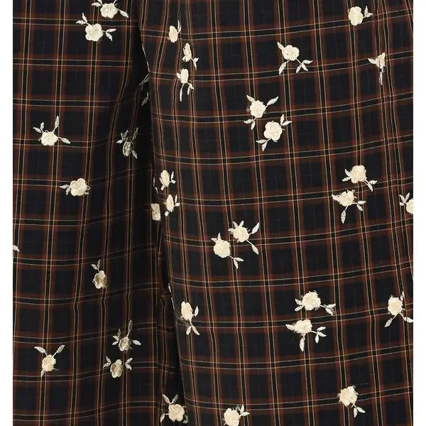 GANNI Shorts In Printed Check