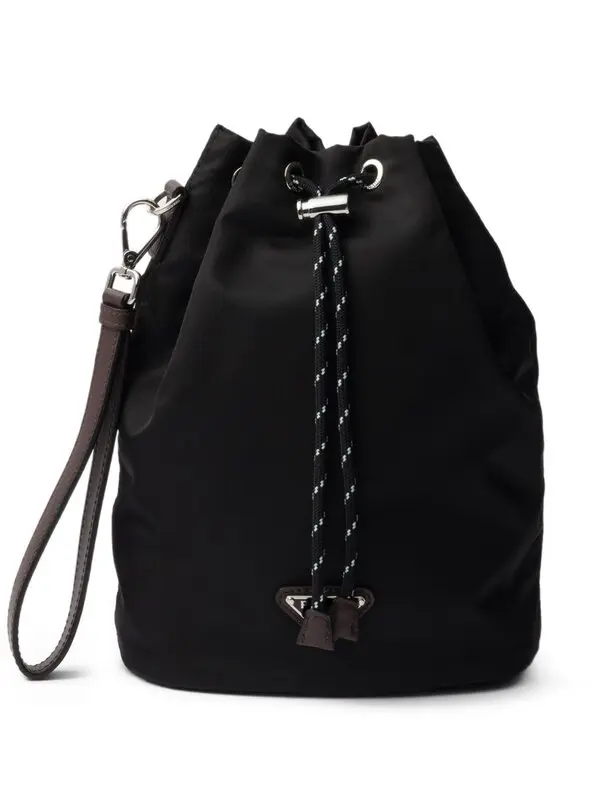 Prada Speedrock Re-nylon And Leather Pouch