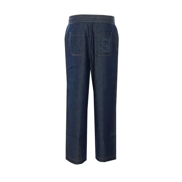Loewe Anagram Logo Drawstring Denim Pants