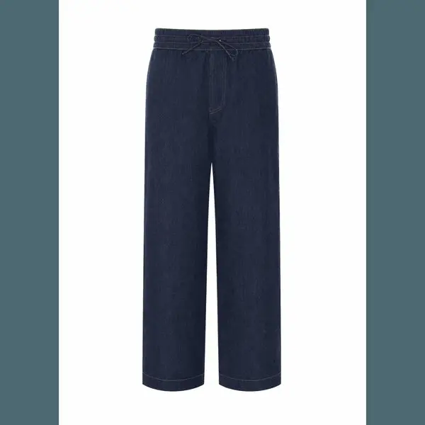 Loewe Anagram Logo Drawstring Denim Pants - Blue