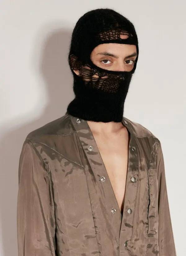 Rick Owens Knitted Hood - Black