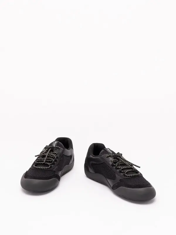 Prada Speedrock Leather And Mesh Sneakers