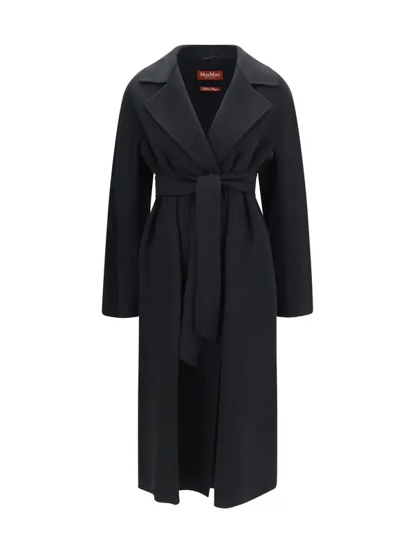 Max Mara Long Robe Coat - Black