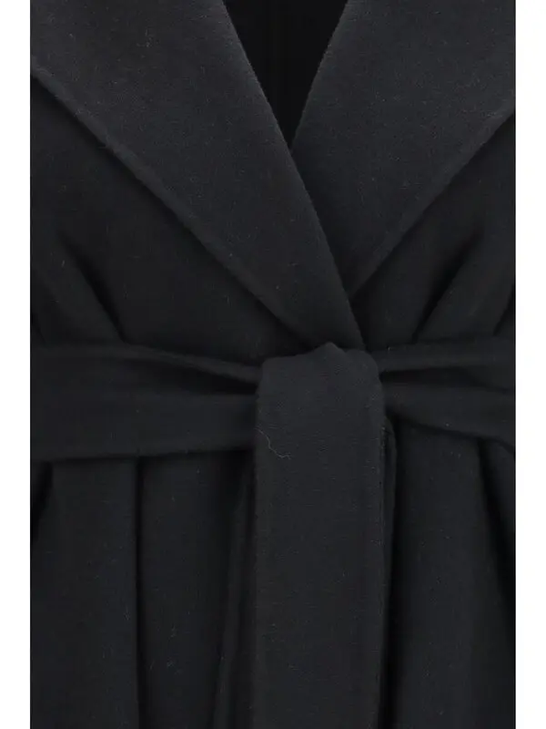 Max Mara Long Robe Coat - Black
