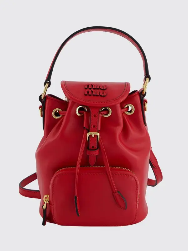 Miu Miu Mini Leather Backpack With Logo