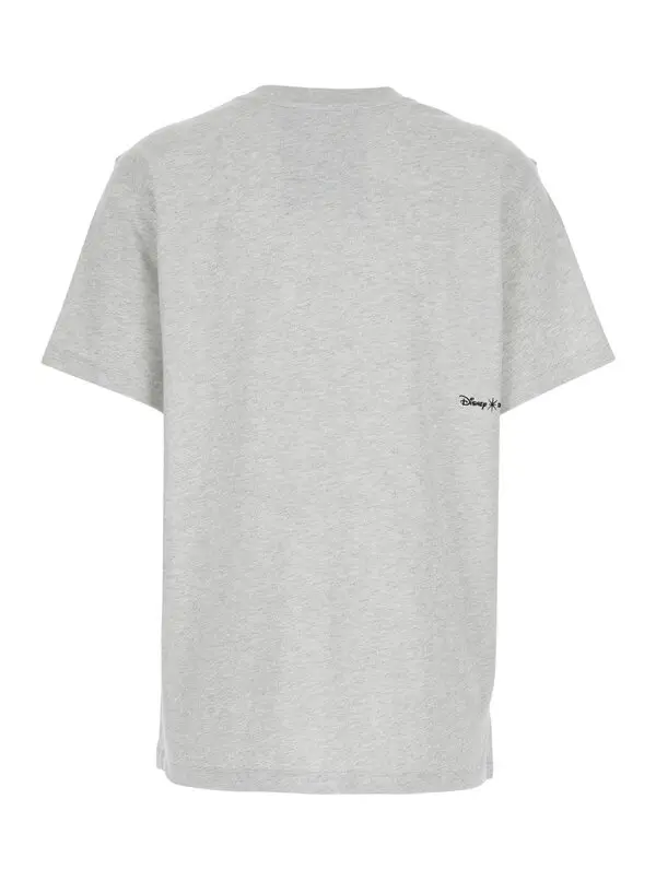 Coperni Grey Crew Neck T-shirt With Front Print In Cotton - Multicolor
