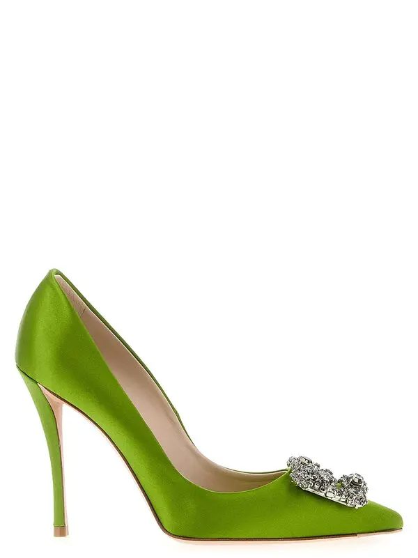ROGER VIVIER Flower Strass Pumps - Green
