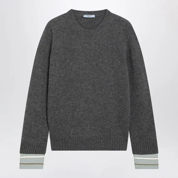 Prada Slate Grey Wool And Cashmere Sweater - Gray