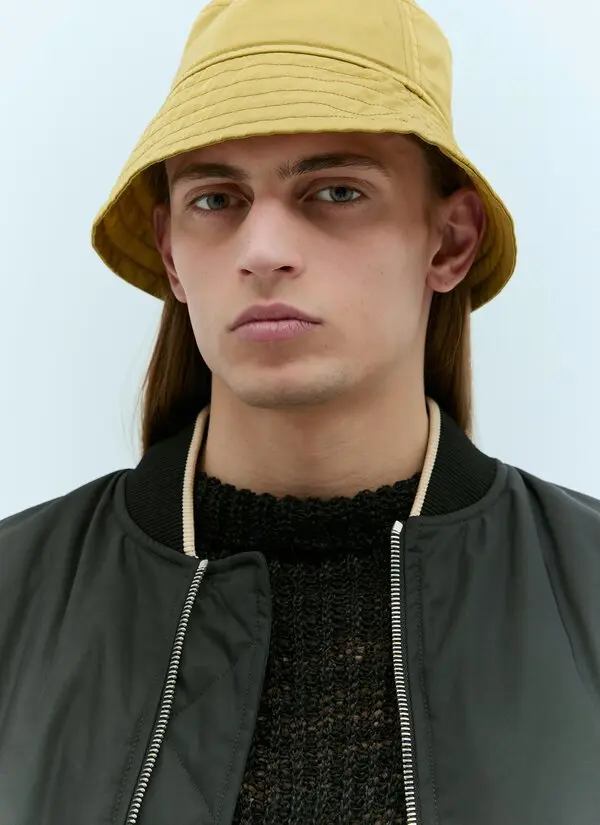 Dries Van Noten Topstitching Bucklet Hat