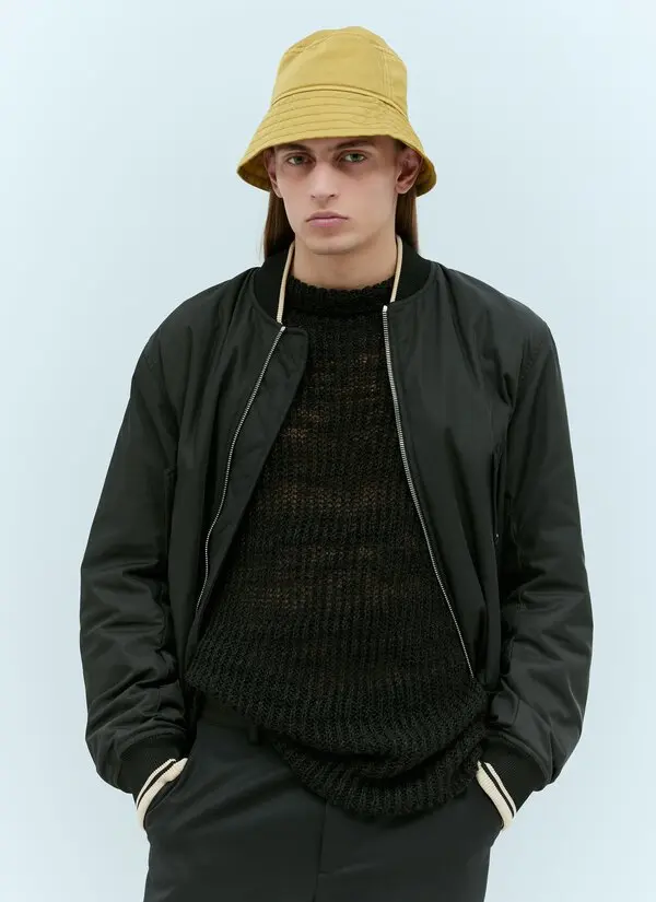Dries Van Noten Topstitching Bucklet Hat