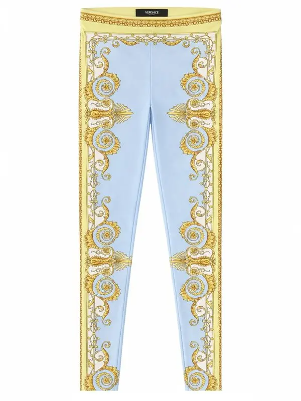 Versace Leggings With Baroque Print - Multicolor