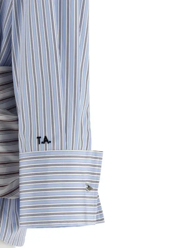 Attico Striped Poplin Shirt Bodysuit