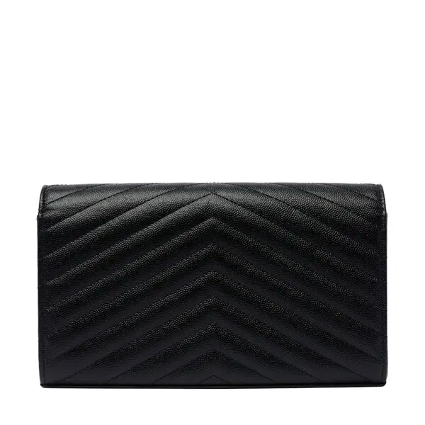 Saint Laurent Cassandre Classic Chain Pouch - Black