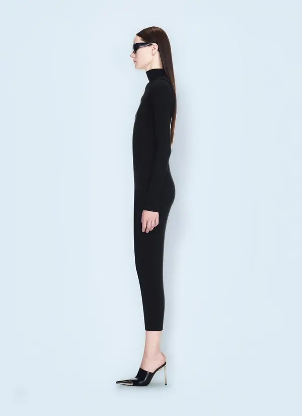 Off-White Off Stamp Ribbed Midi Dress
