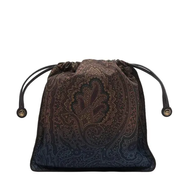 Etro Paisley Printed Pouch - Brown