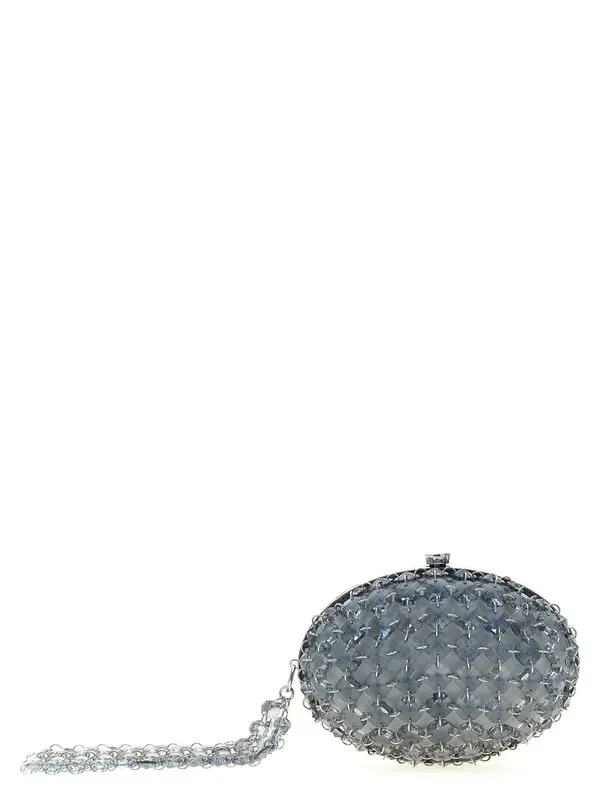 SELF-PORTRAIT Crystal Chain' Clutch - Gray
