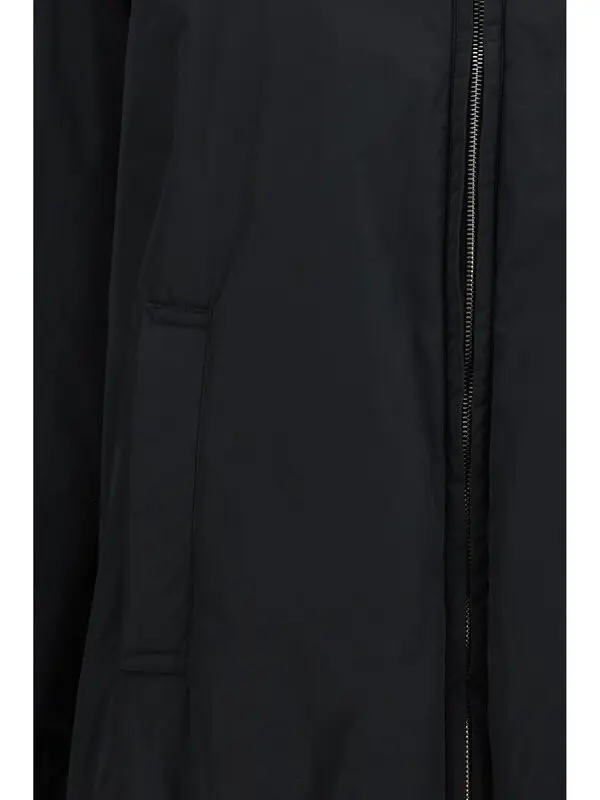 Max Mara Reversible Padded Bomber In Radzmir And Water Repellent Canvas - Black