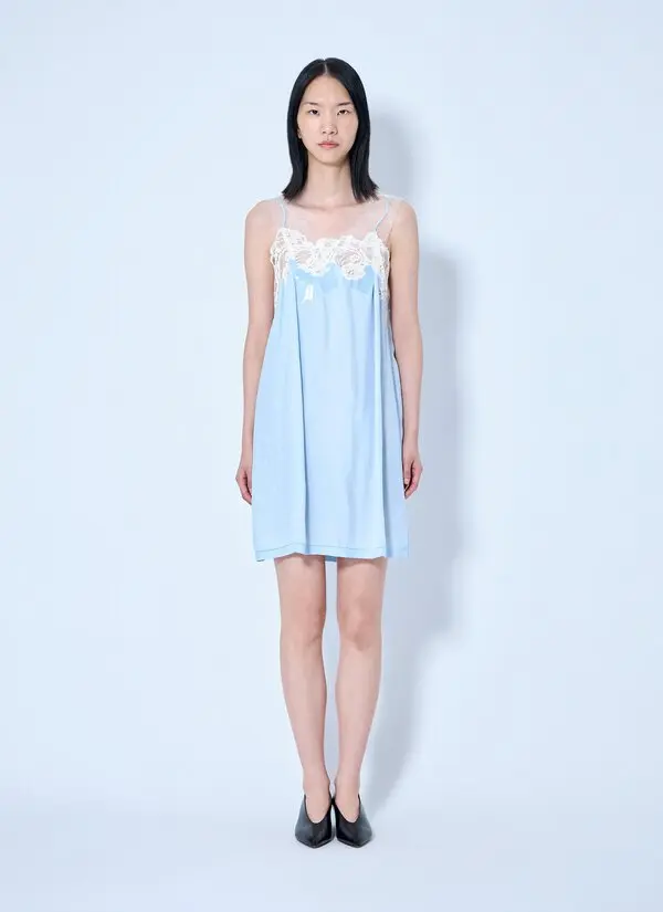 MAISON MARGIELA Taped Slip Mini Dress - Blue