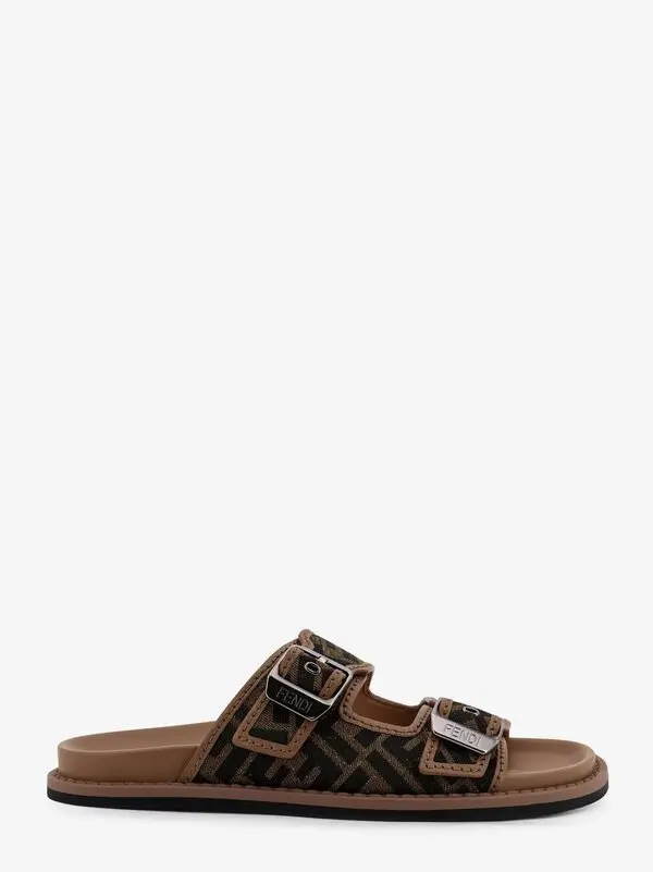 Fendi Ff Jacquard Fabric Feel Sandals - Multicolor