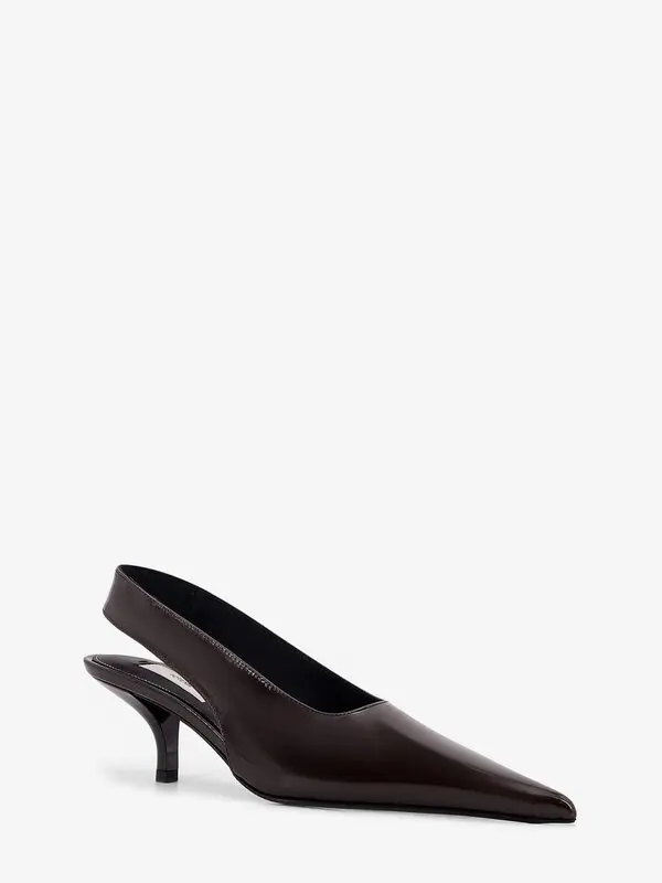 TOTEME Patent Leather Slingback Pumps - Brown