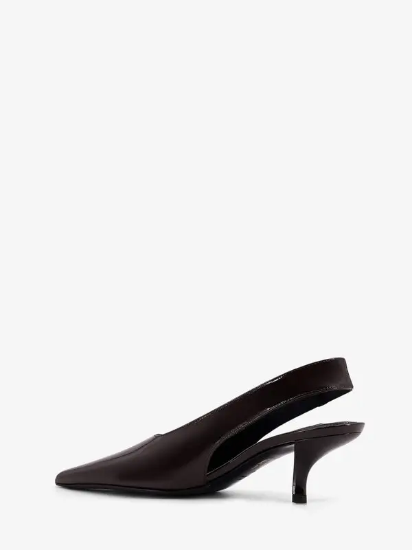 TOTEME Patent Leather Slingback Pumps - Brown