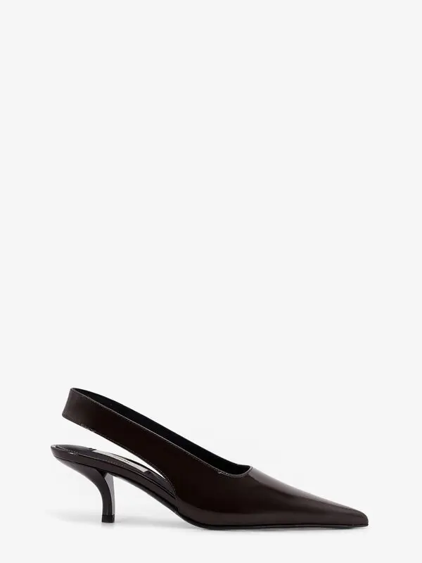 TOTEME Patent Leather Slingback Pumps - Brown