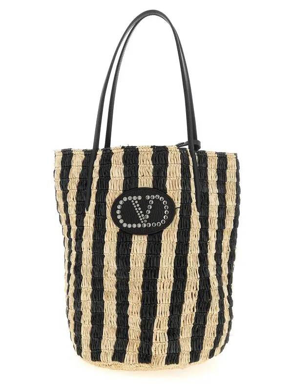 Valentino Garavani Shopping Raffia - Black